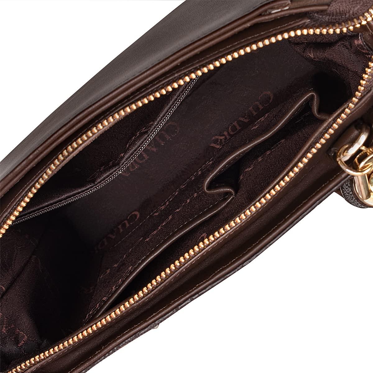 Cuadra Women's Crossbody Bag in Genuine Stingray Leather Brown, BOD30MA