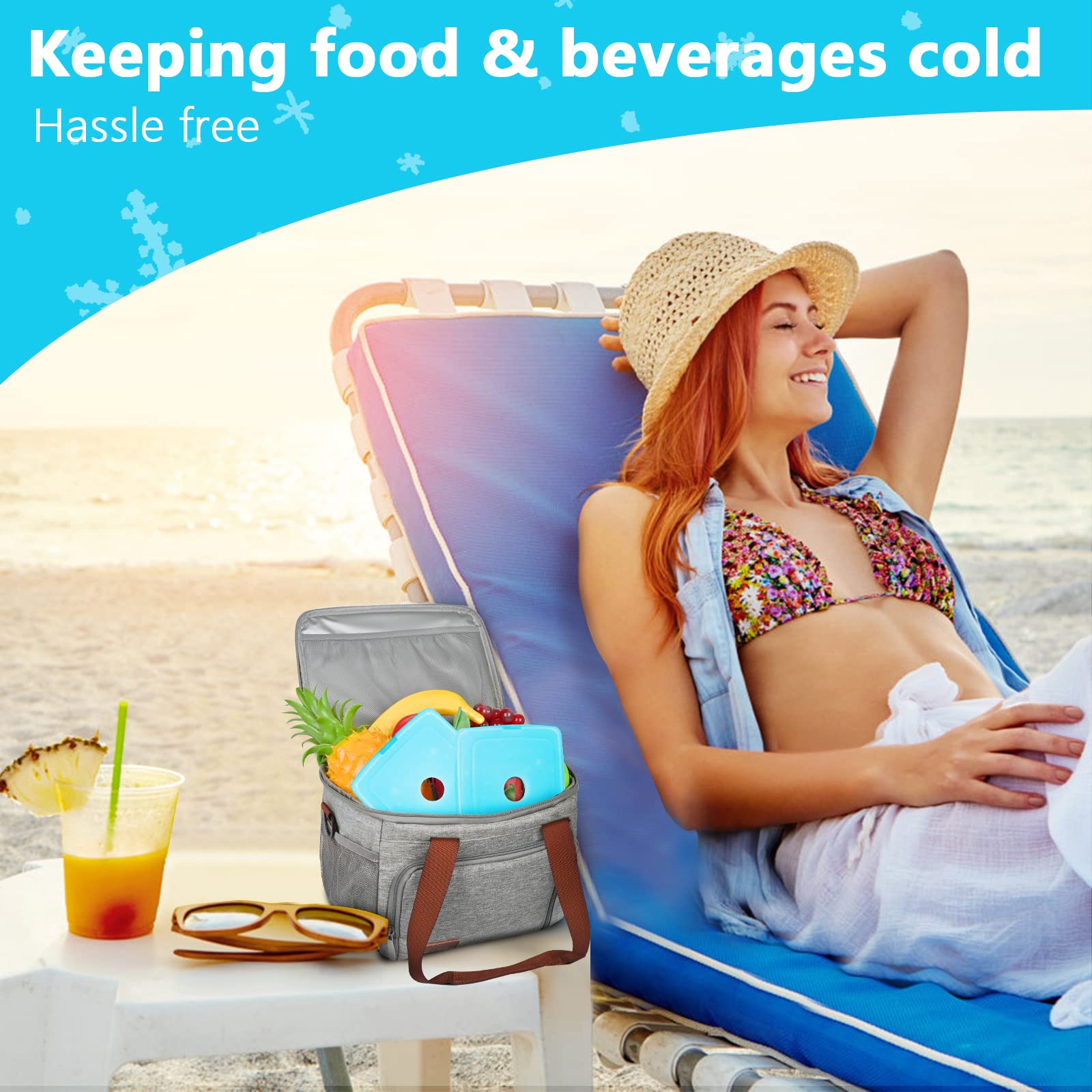 Cool Coolers Reusable ice Packs for Lunch Bags & Lunch Box - ice Packs for Cooler - MIYCOO