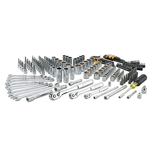 DEWALT Drive Socket Set for Mechanics, 200-Piece, 1/4" & 3/8" & 1/2" Drive, MM/SAE (DWMT75000)