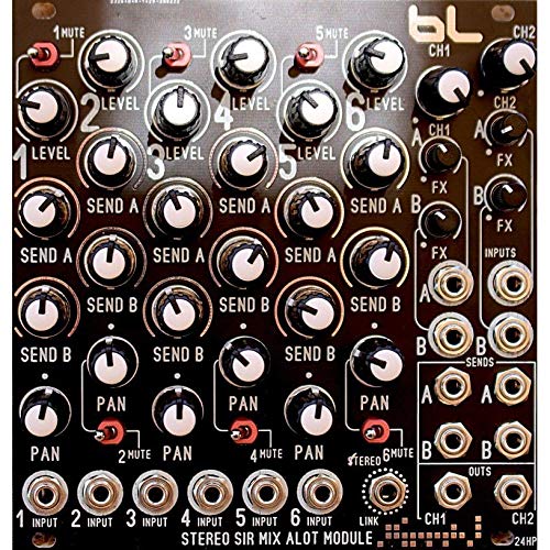 Blue Lantern BLM Stereo Sir Mix A Lot 6 Channel Stereo Mixer Eurorack Synth Module