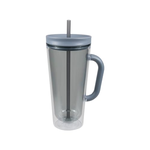 COOL GEAR 3-Pack 26 oz Spritz Tumbler with Straw and Handle | Pressure Fit Lid, Colored Re-Usable Tumbler Water Bottle with Straw and Handle - Variety Pack