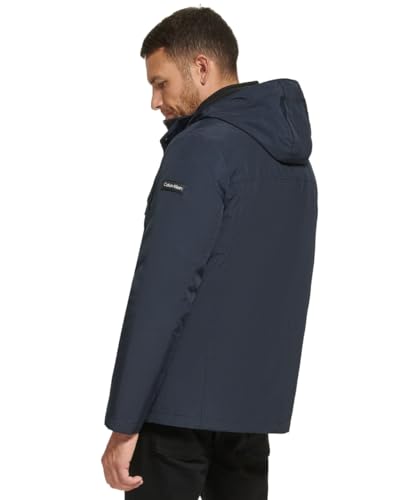 Calvin Klein Men's Arctic Faille 3 in 1 Systems Jacket, True Navy, X-Large