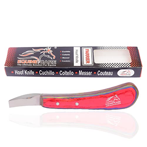 Equine Care Farrier Hoof Loop Knife - Sharp J2 Steel Blades with Comfortable Sheet Handle - Ideal for Farriers and Horse Owners