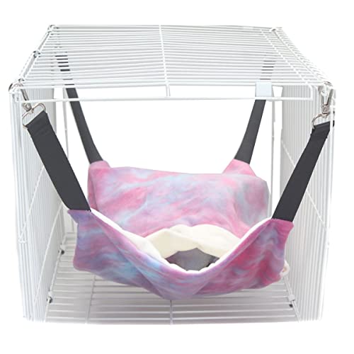 emours Ferret Cozy Warm Hammock Chinchilla Hanging Cage Bed Fleece Hideout Sleeper for Rat Sugar Glider Squirrel Guinea Pig and Other Small Animals 16*11ββ