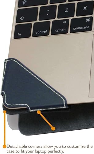 Broonel - Profile Series - Blue Leather Laptop Case Compatible with ASUS Chromebook Flip C214 11.6"