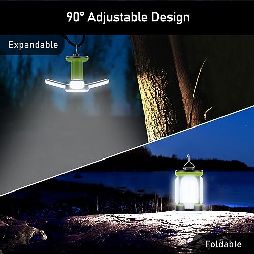Camping Lantern Rechargeable, Blukar Super Bright LED Camping Lights Lamp - 7 Light Modes 60 LEDs Tent Light 10+ Hrs Runtime for Hurricane,Power Outages,Emergency,Home, Camping and More