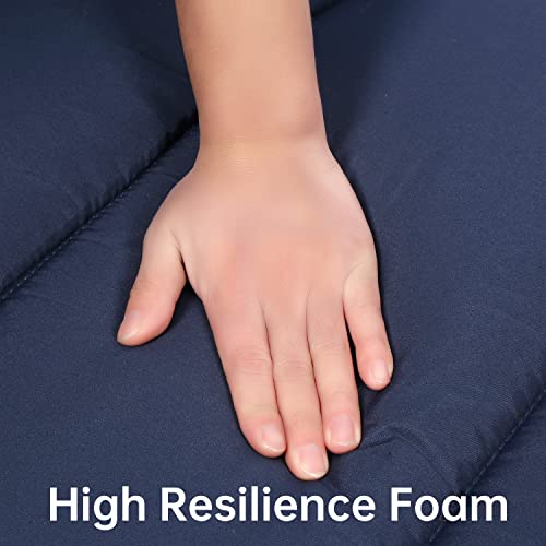 Maphissus Navy Blue Outdoor Chaise Lounge Folding Cushion,Water-Resistant Adjustable Pool Lounge Chair Cushion,72"X21"X2" Patio Reclining Sun Lounger Cushions