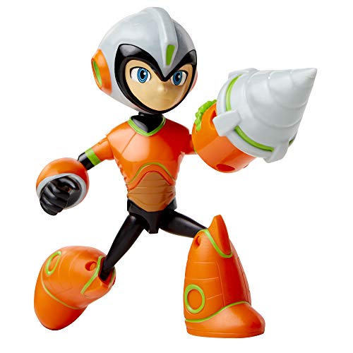 Megaman Fully Charged β Deluxe Drill Man Schematics Articulated Action Figure with Spinning Drill and Break-Apart Boulder Accessory! Based on the new show!
