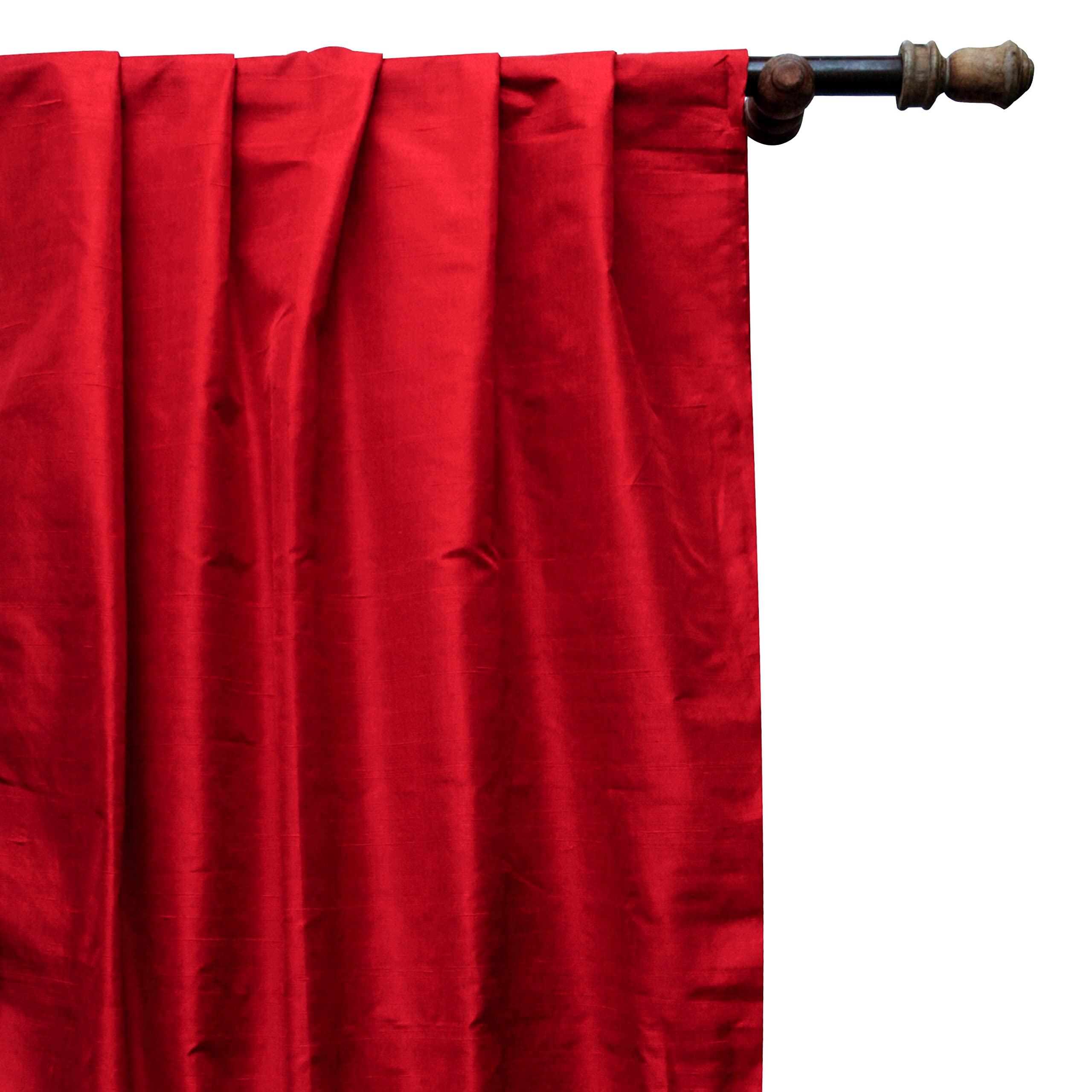 Fabric Mart Direct Silk Fabric, Red Dupioni Silk Fabric, Red Silk Fabric Silk Fabric by The Yard, 1 Continuous Yard Dupioni Silk Fabric, 41 inches Width Silk Dupioni Fabric by Yard
