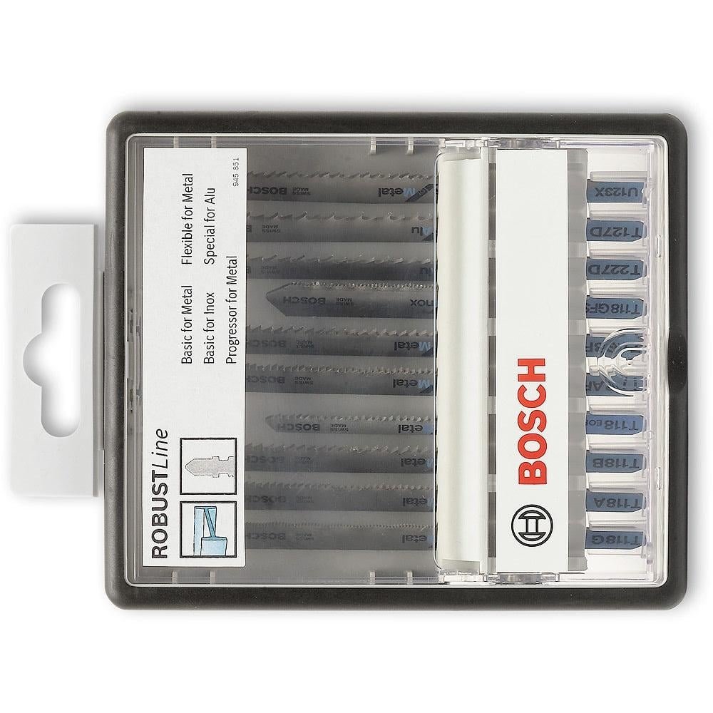 Bosch 2607010541 Jigsaw Blade-Set "Robust Line Metal-Expert" 10 Pcs