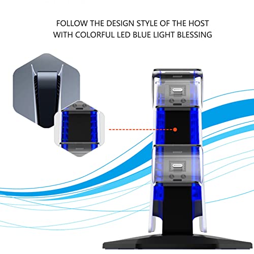 Controller Charging Station, Plug and Play Dual USB Fast Charging Station, Safely Placed for Game Console Grip