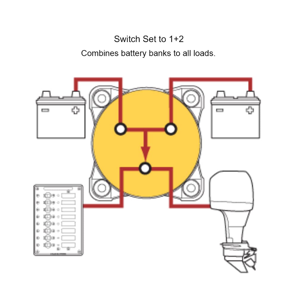Blue Sea Systems 6007200 m-Series Battery Switch Selector, Black