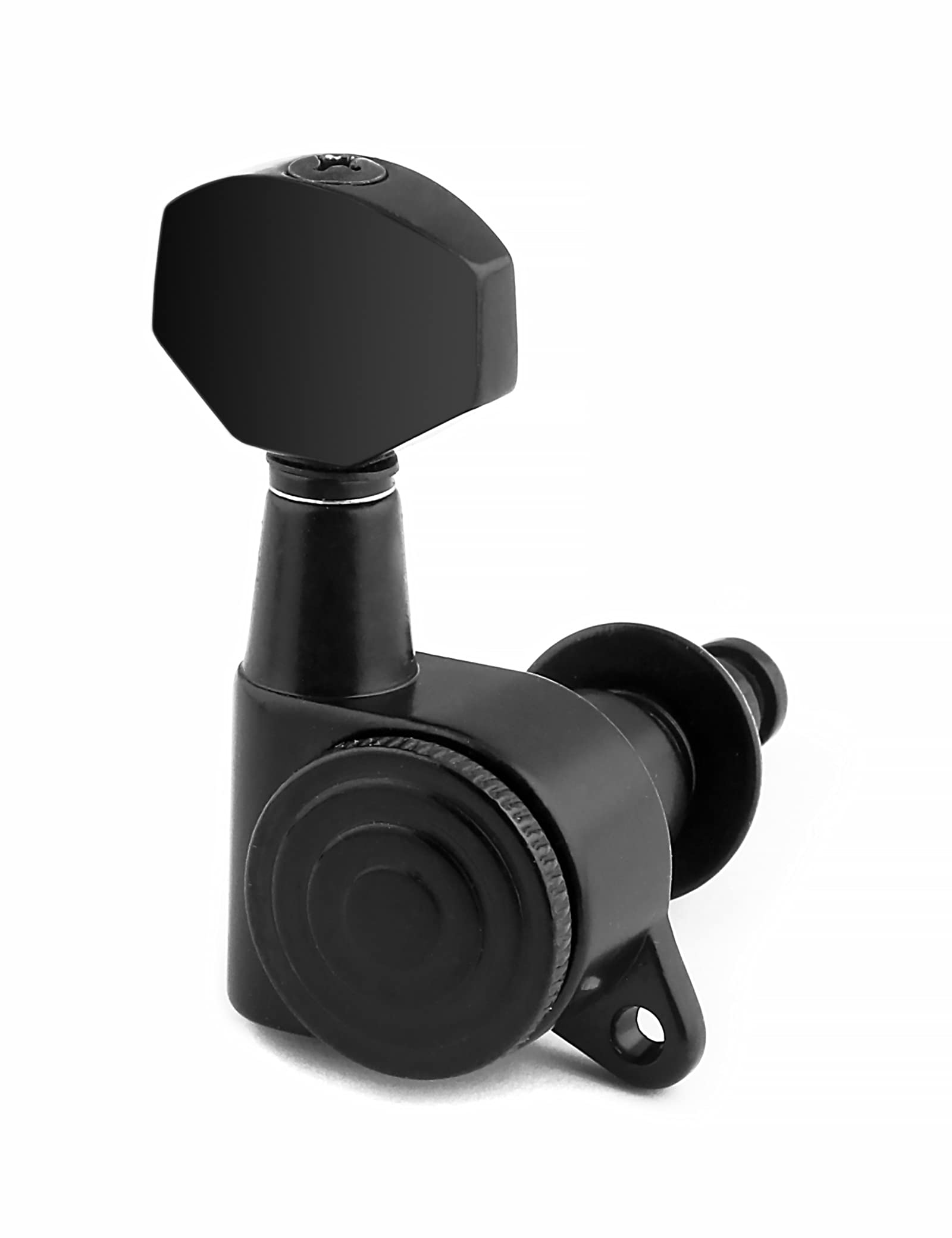 Bogart Locking Guitar String Tuning Pegs Sealed Machine Heads Tuners Tuning Keys 3 Left 3 Right for Electric Guitar or Acoustic Guitar Black., TP 21-BK-3L 3R-1