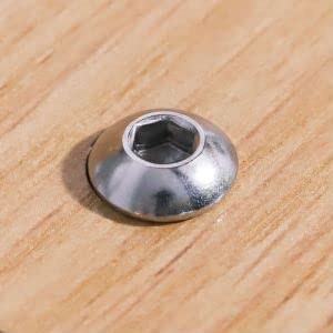 Glvaner (30 pcs) M6 x 16mm Button Head Socket Cap Self Tapping Screws 304 Stainless Steel 18-8 Wood Screws Sheet Metal Screws Full Thread Coverage