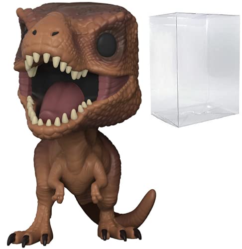 POP Jurassic Park - Tyrannosaurus Rex [T-Rex] Funko Vinyl Figure (Bundled with Compatible Box Protector Case) Multicolor 3.75 inches