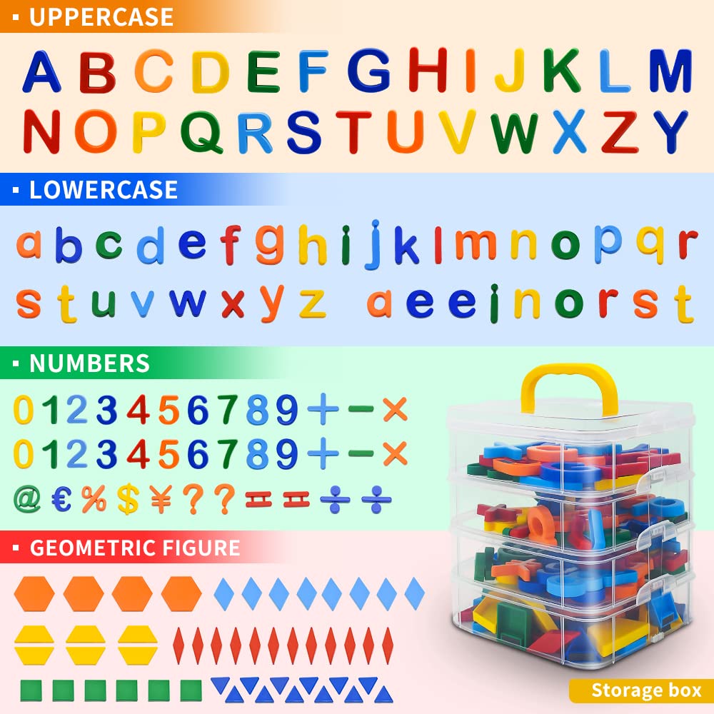Dazzcool Magnetic Letters Numbers Kit for Toddlers, Preschool Learning Toys ABC Learning Fridge Magnet for Kids Magnetic Letters for Classroom Teaching Alphabet Magnets Toys 147PCS