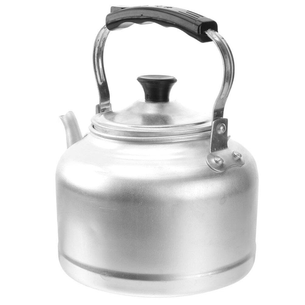CALLARON Metal Tea Kettle Camping Stove Aluminium Tea Kettle 3L Stovetop Teakettle Classic Teapot Metal Tea Pots for Stove Top with Thin Fast Heating Base Vintage Kitchen Water Kettle