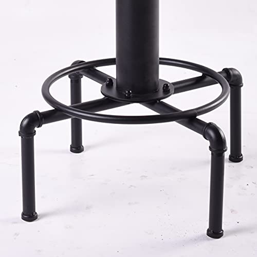 FUBIRUO 3 Piece Pub Dining Set, Modern Round bar Table and Stools for 2 ,Kitchen Counter Height Wood Top Bistro Pub Table Easy Assemble for Dining Room, Kitchen, Living Room