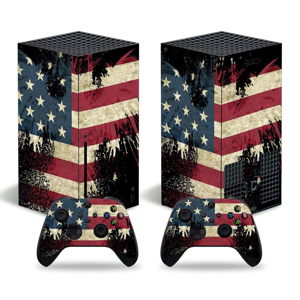 Protective Skin Sticker Vinyl Decal Full Cover for Xbox Series X Console and 2 Controllers