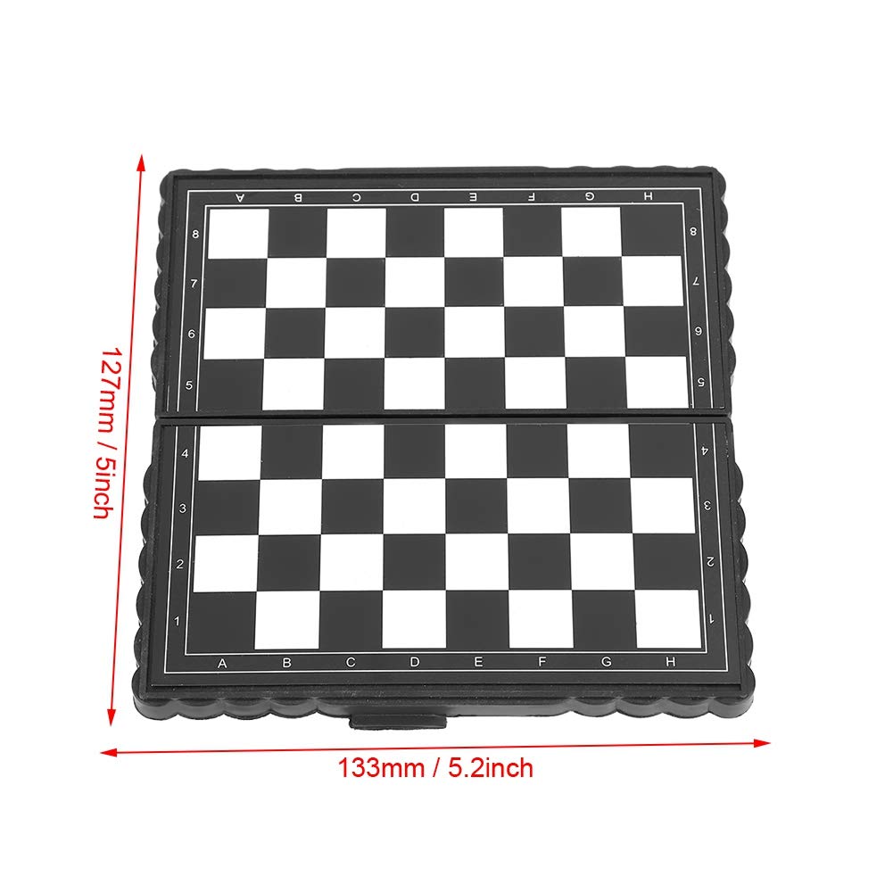 sjlerst Chess, Portable Chessboard Chess Board Game Magnetic Chess Set, for Party Family Activities