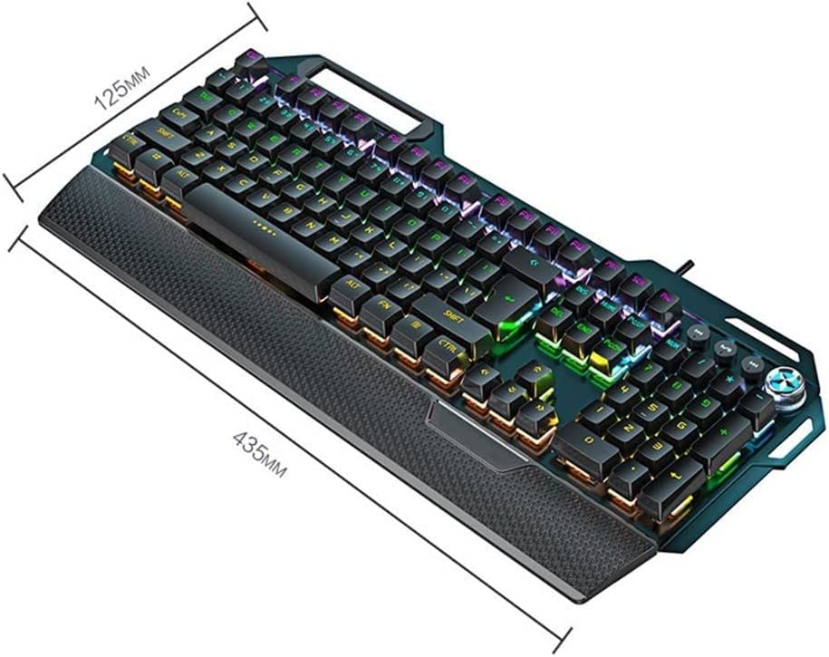 Corsehild Mechanical Gaming Keyboard, Wired RGB Gaming Keyboard, 104 Keys, Quick-Response, Gaming Keyboard for PC, Laptop, Computer