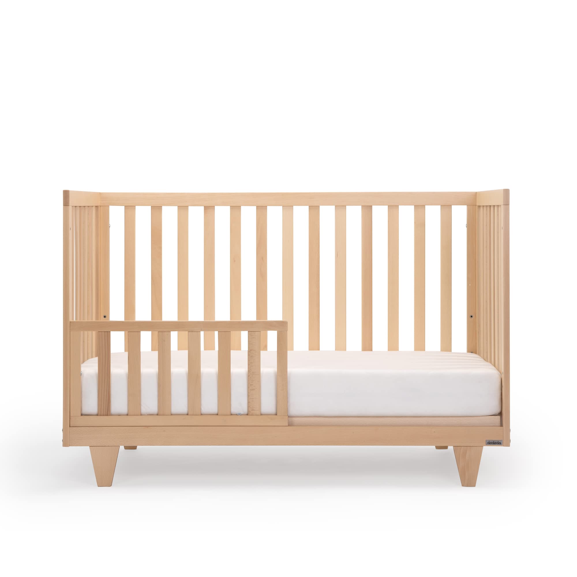 dadada Baby’s 3-in-1 Cambridge Convertible Crib with Toddler Bed Rail - Newborn Essentials Baby Bed Fits Standard Crib Mattress - Adjustable Bed Base (Natural)