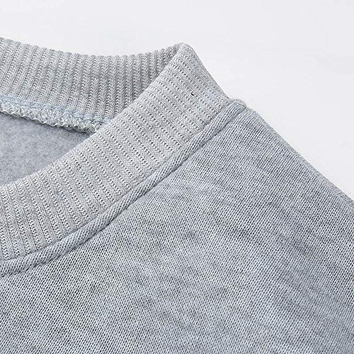 Thenlian Personality Men's Winter Casual Slim Long Sleeve Sweatshirt Pullover Top Blouse(XXL, Gray)