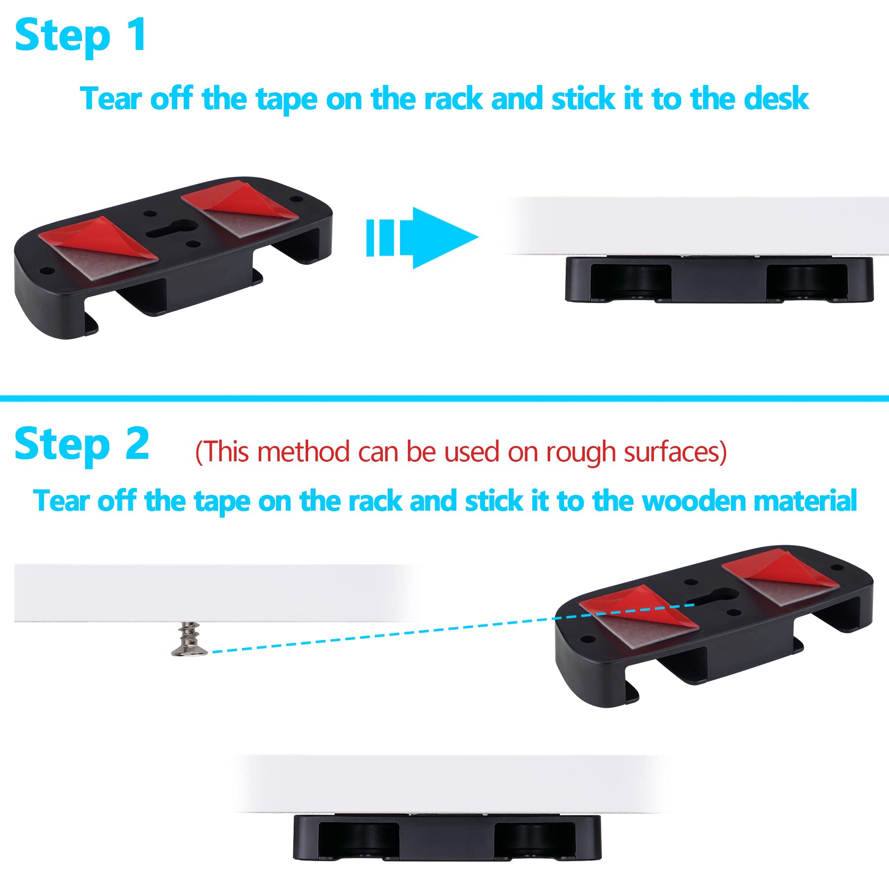 BURSTNINJA Controller Table Stand for ps5, Under Desk Mount for ps4 Controller, Controller Desk Holder Controller Stand Gaming Accessories for ps5/4 - Black