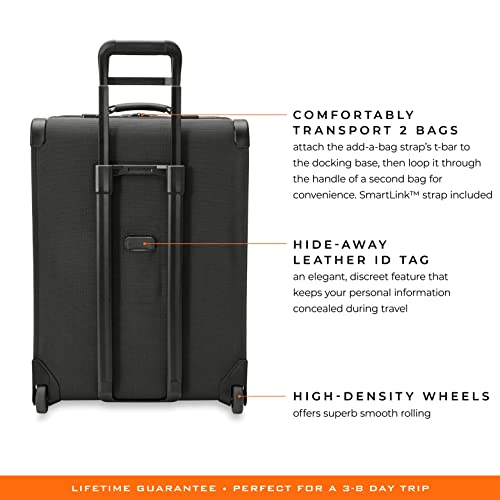 Briggs & Riley Uprights, Black, 26-inch Baseline Medium Checked Expandable
