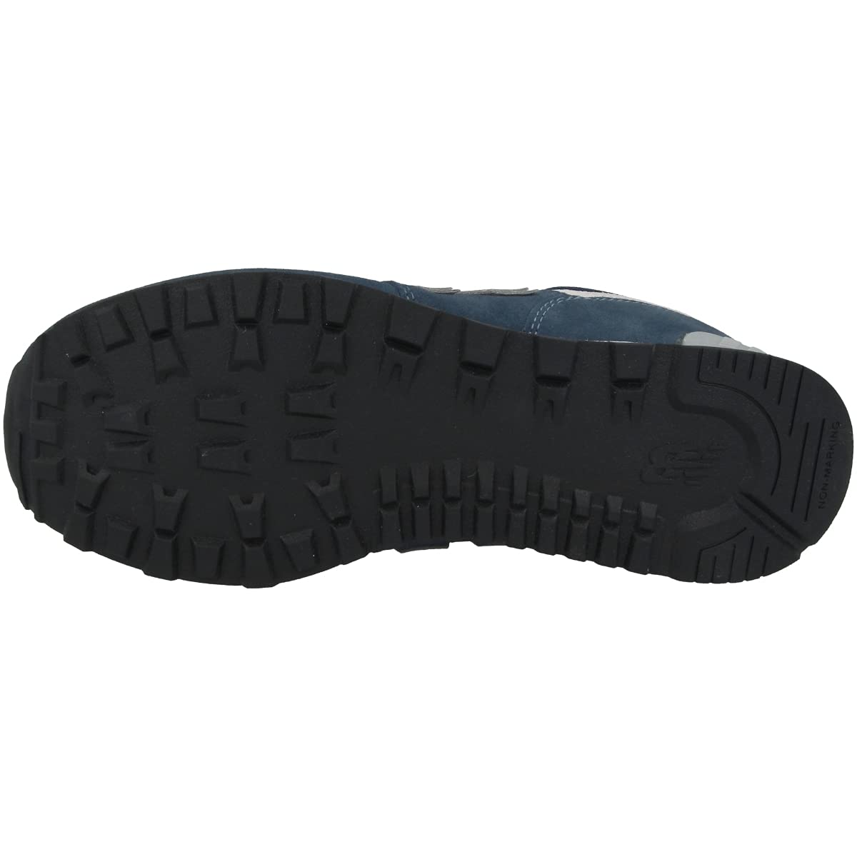 New Balance Baby Kids 574 V1 70s Racing Lace-up Sneaker, Navy/Grey, 2 Wide US Unisex Infant