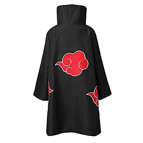 Mbeliever 4XL 3Pcs Cloak Halloween Cosplay Costume Uniform with Headband and Ring,Black Cloak Anime Cosplay(2XL)