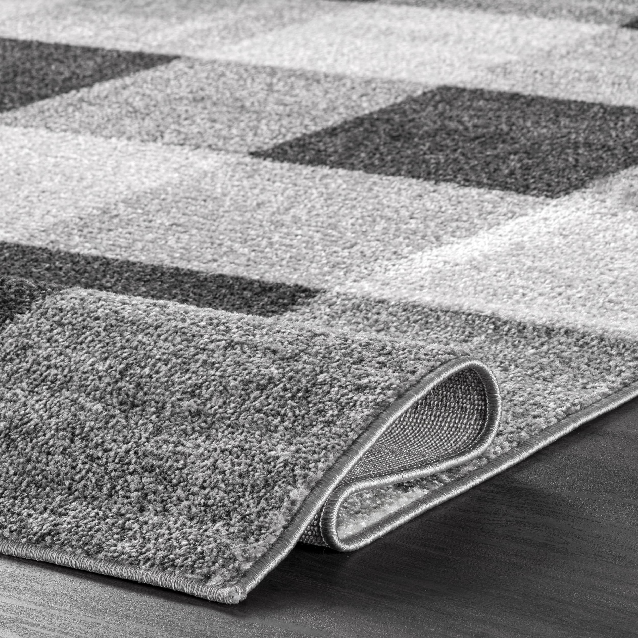 nuLOOM 2' x 9' Performance Indoor Area Rug, Non-Shed, Power Loomed High-Traffic Area Rug for Living Room, Bedroom, Home, Aisha Grey