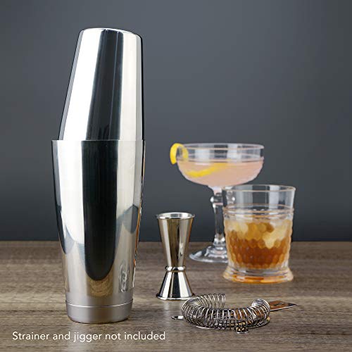 PG Boston Cocktail Kit - 2PC Premium Stainless Steel Shaker Set - 30oz Gloss Finish β2-Piece Shaker - Bartender Kit