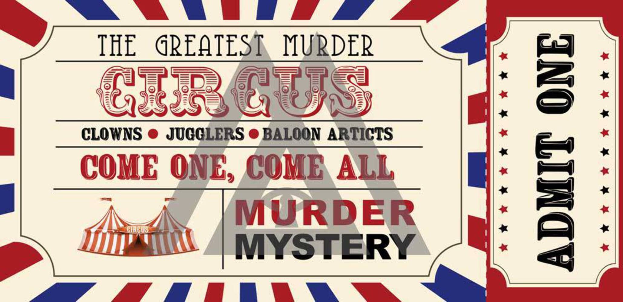 Circus Murder Mystery Host Your Own Game Kit | USB Version with Digital/Printable Files Medium English 4-20 Players