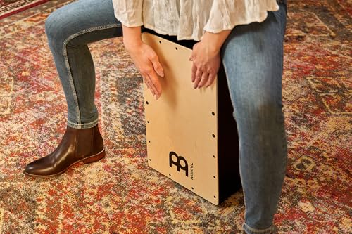 Meinl Pickup Cajon Box Drum with Internal Snares - MADE IN EUROPE - Baltic Birch Wood, Snarecraft Series, 2-YEAR WARRANTY (PSC100B)