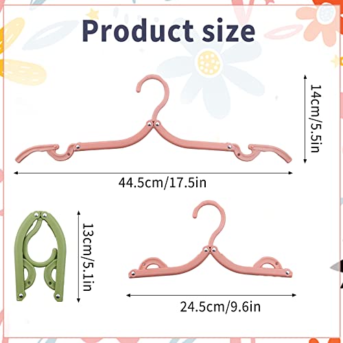 GothaBach 20 Portable Folding Clothes Hangers, Portable Folding Travel Hangers, Clothes Drying Rack for Travel(Multicolor)