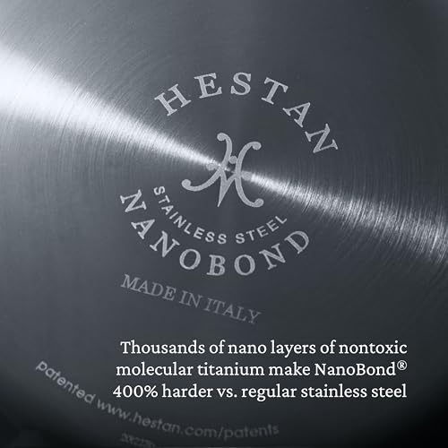 Hestan - NanoBond Collection - Stainless Steel Titanium Sauté Pan, Induction Cooktop Compatible, 5 Quart