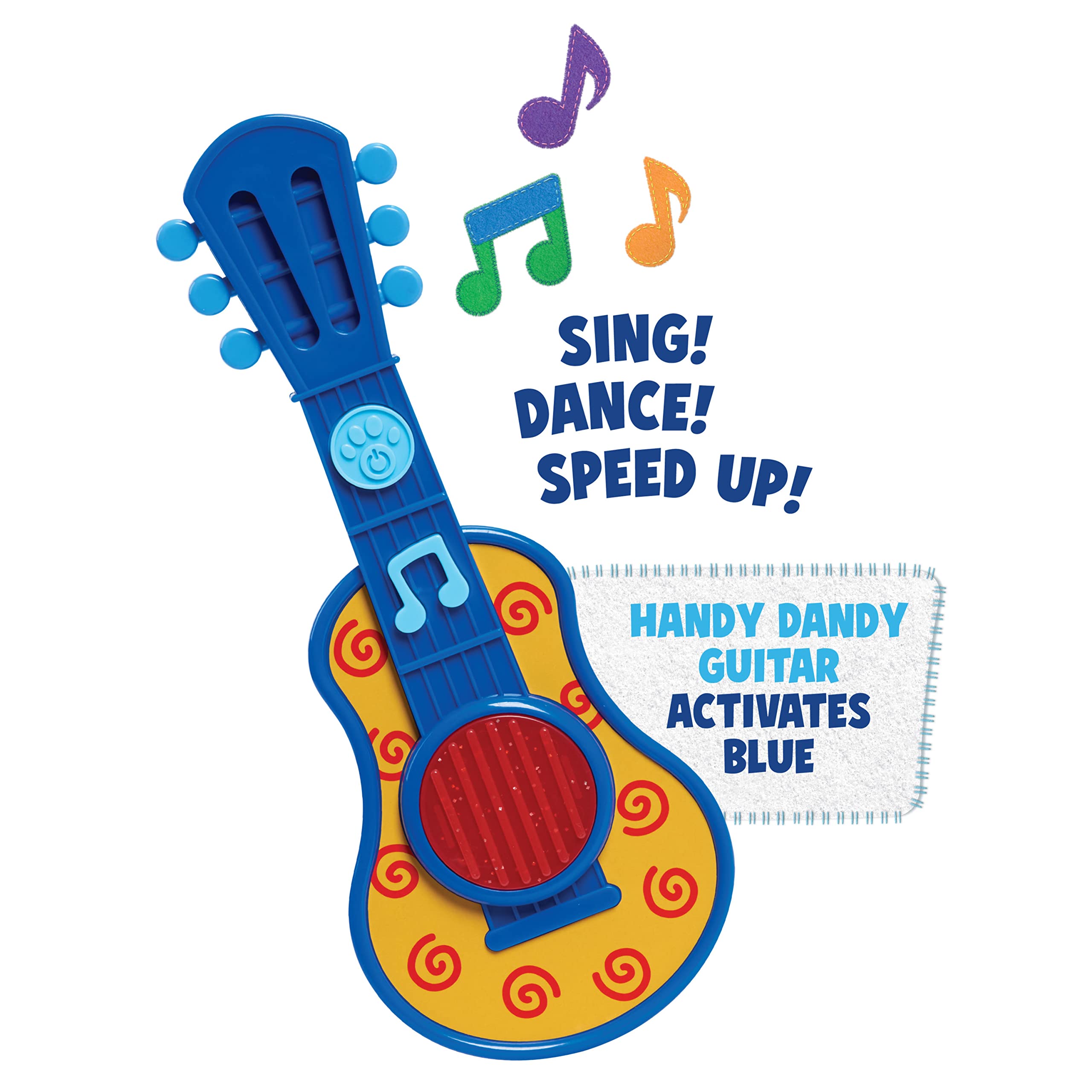 Blue’s Clues & You! Dance-Along 12-inch Blue Plush Stuffed Animal, Guitar Plays Music from the Show, Dog