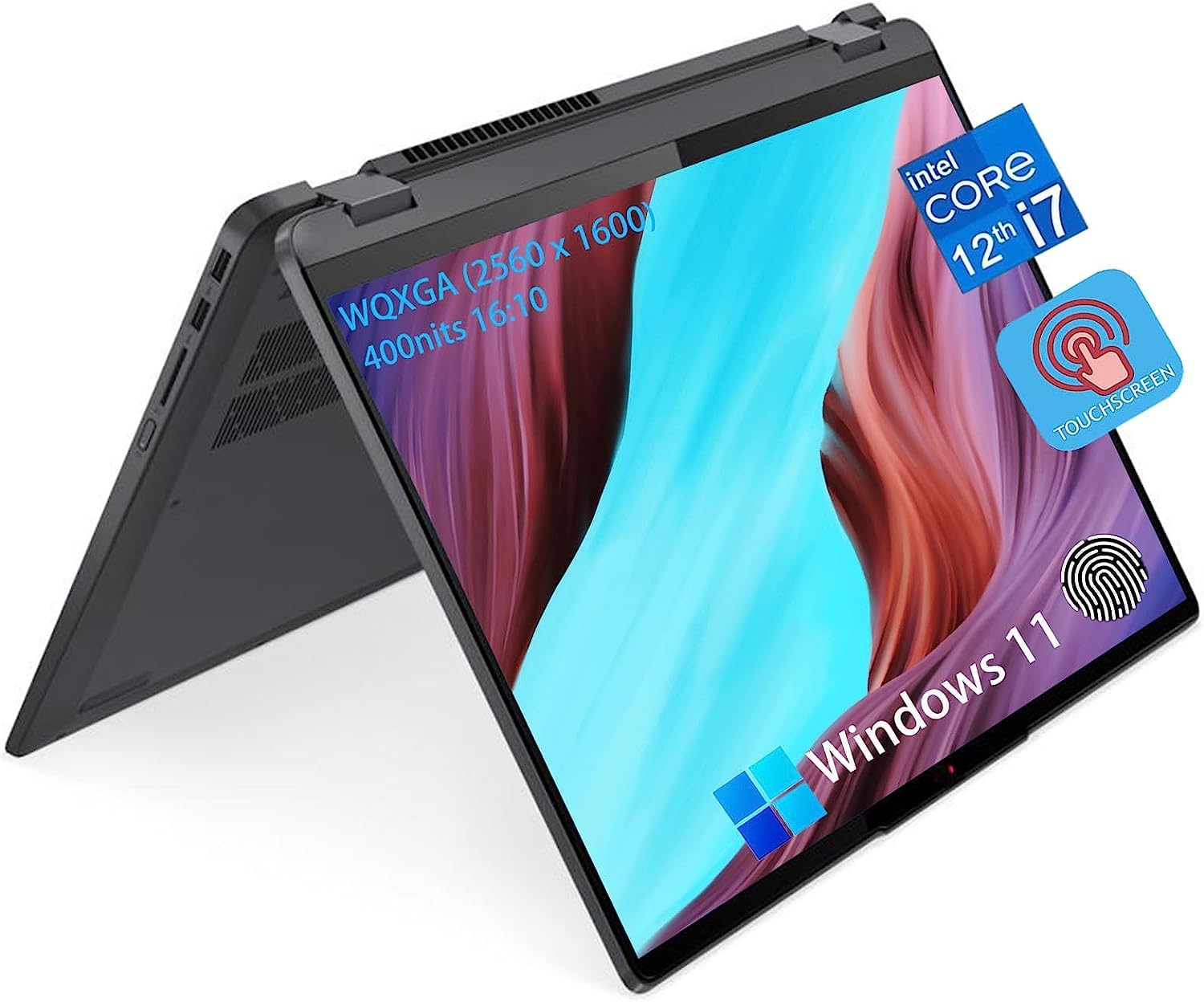 Lenovo IdeaPad Flex 5 16" 2-in-1 Touchscreen Laptop, 10-Core i7-1255U, 100% sRGB, 400nits, QHD(2560 x 1600), Wi-Fi 6, Thunderbolt 4, w/HDMI, 16GB LPDDR4x-4266 RAM, 1TB PCIe SSD