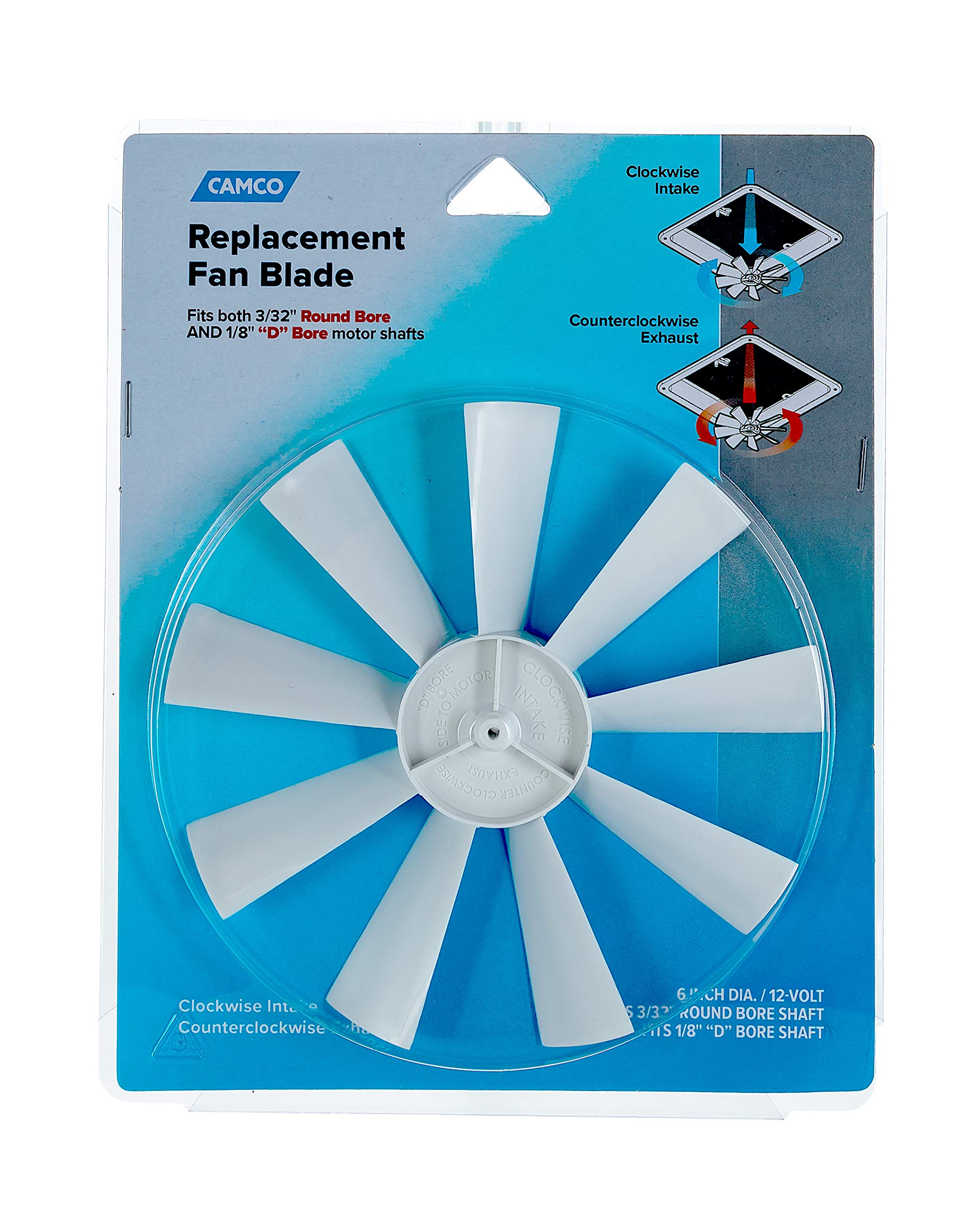 Camco 40428 Replacement RV Vent Inverse Fan Blade , White