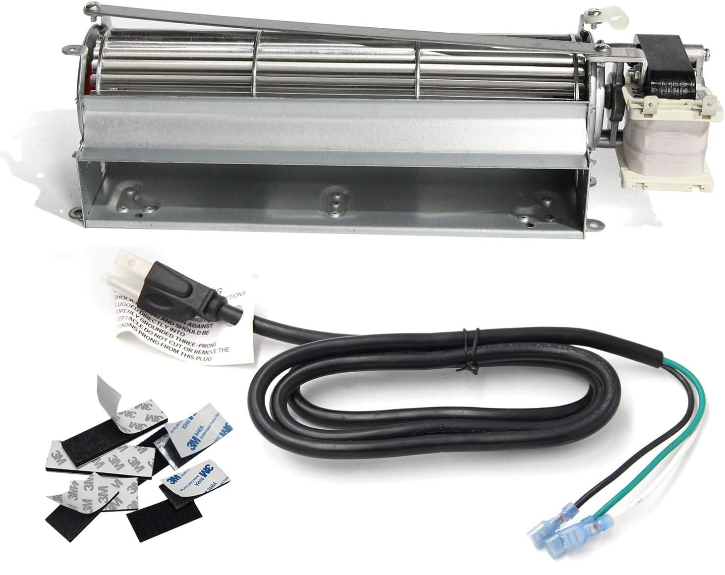 Hongso FK12 Replacement Fireplace Blower Fan Kit for em3030lh-85, Majestic 36BDVRRN, Vermont Castings, Monessen, Rotom HB-RB12, GFK4, FK12, FK24 Replacement Fireplace Blower with 3-Prong Power Cord