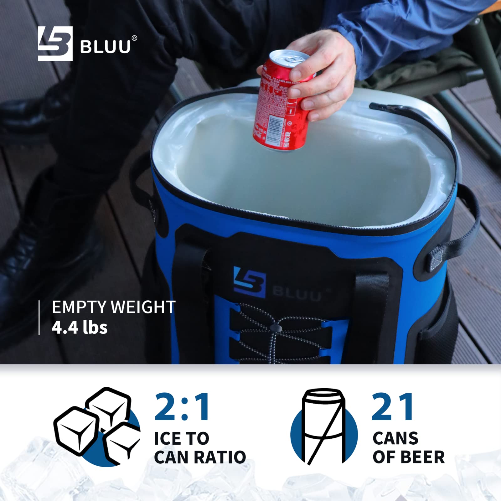 BLUU 25 Quart Cooler Backpack, Leakproof Insulated Cooler Bag with HydroLock Zipper (Avatar)