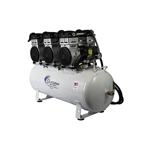 California Air Tools 20060CAD 20-Gal 6.0 Hp 125 PSI Stationary Electric Ultra Quiet & Oil-Free Air Compressor with Automatic Drain Valve Off White