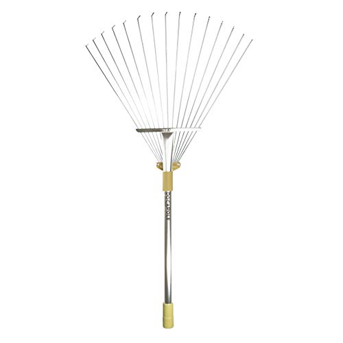 DocaPole Roof Rake Extension Pole Attachment - Adjustable Roof Rake Attachment for Cleaning Leaves, Sticks and Debris - Standard Acme Threading - Dual-Use Yard Rake for Lawn (Pole Sold Separately)