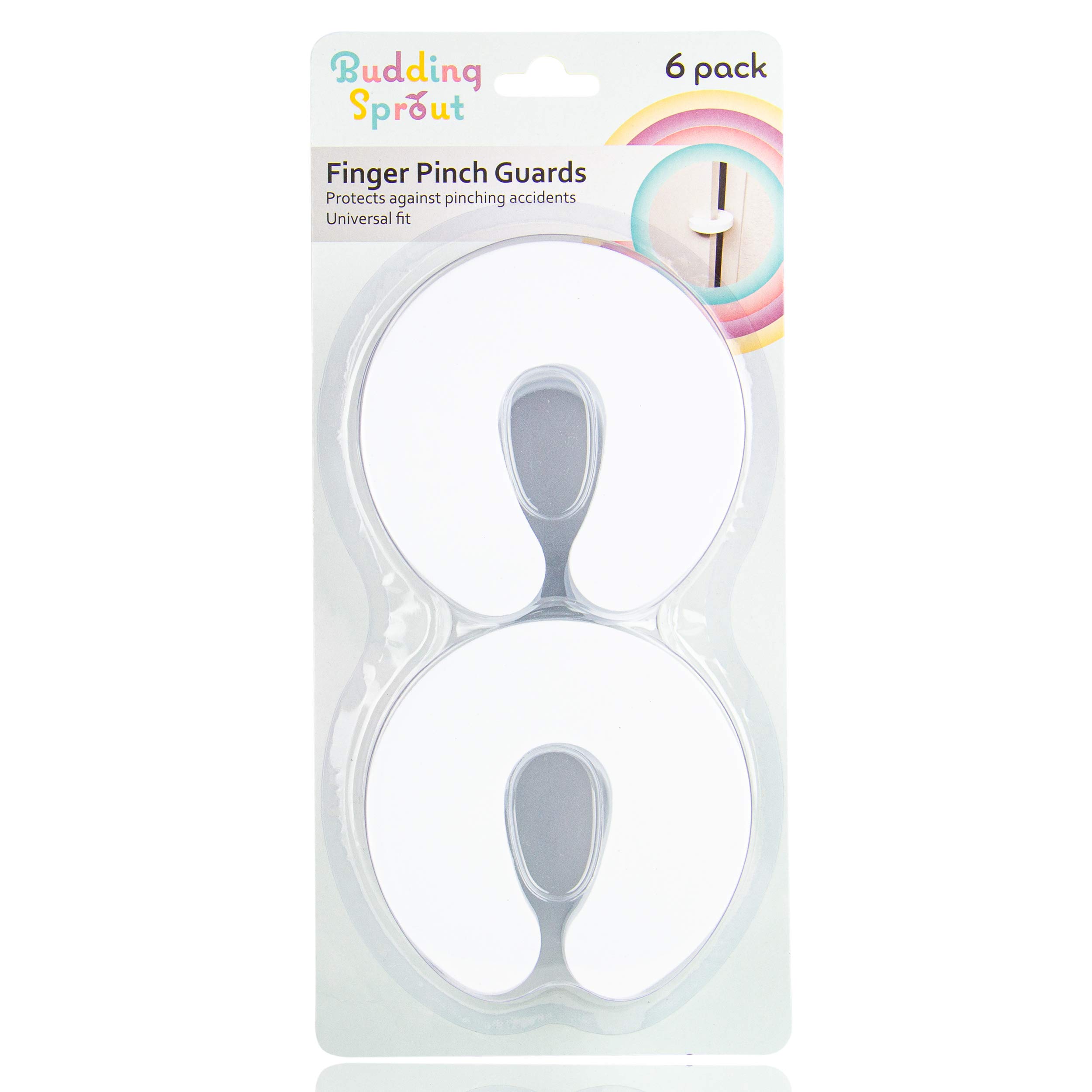 Budding Sprout Durable Door Pinch Guards (6-Pack) Slick-Safe Design, Child Safety, Finger Pinch Protectors