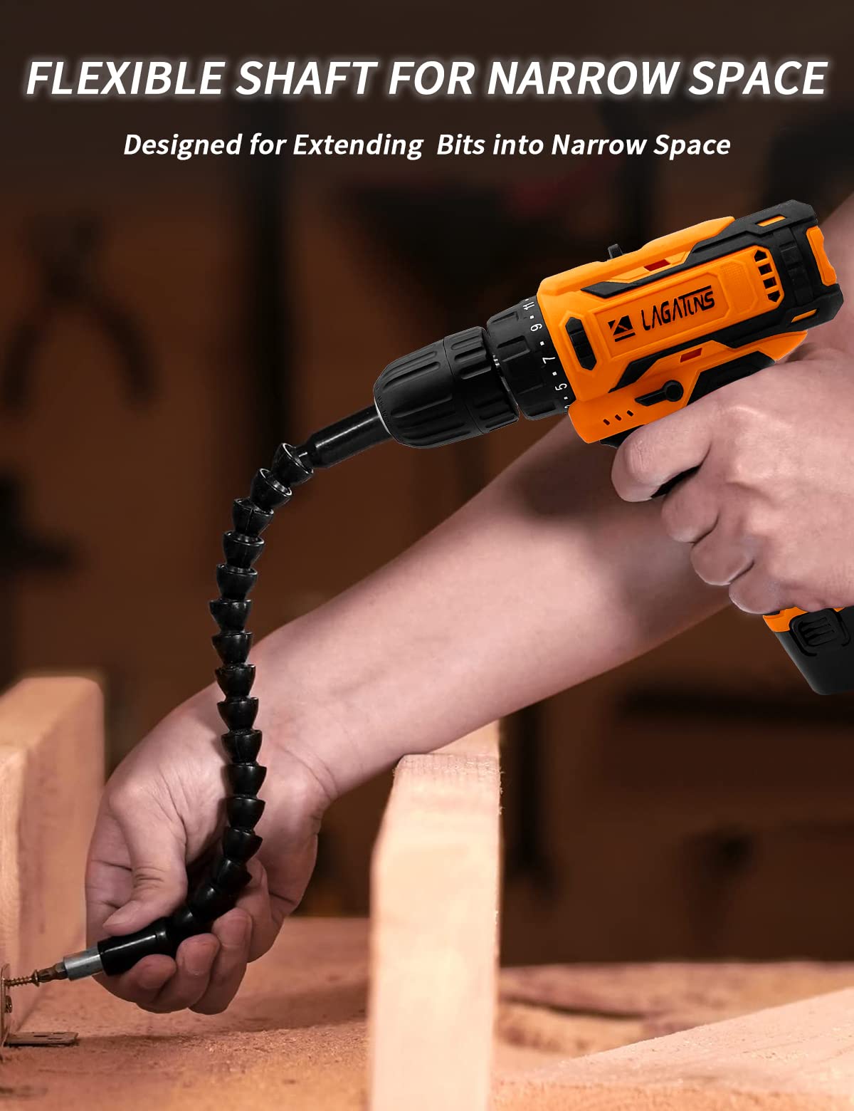Cordless Drill Set,12V Electric Screwdriver Driver Tool Kit,18+1 Clutch & Variable Speed,3/8-Inch Keyless Chuck,35NM(310in-Lbs)Max Torque,with 2 Battery & Charger,and other accessories