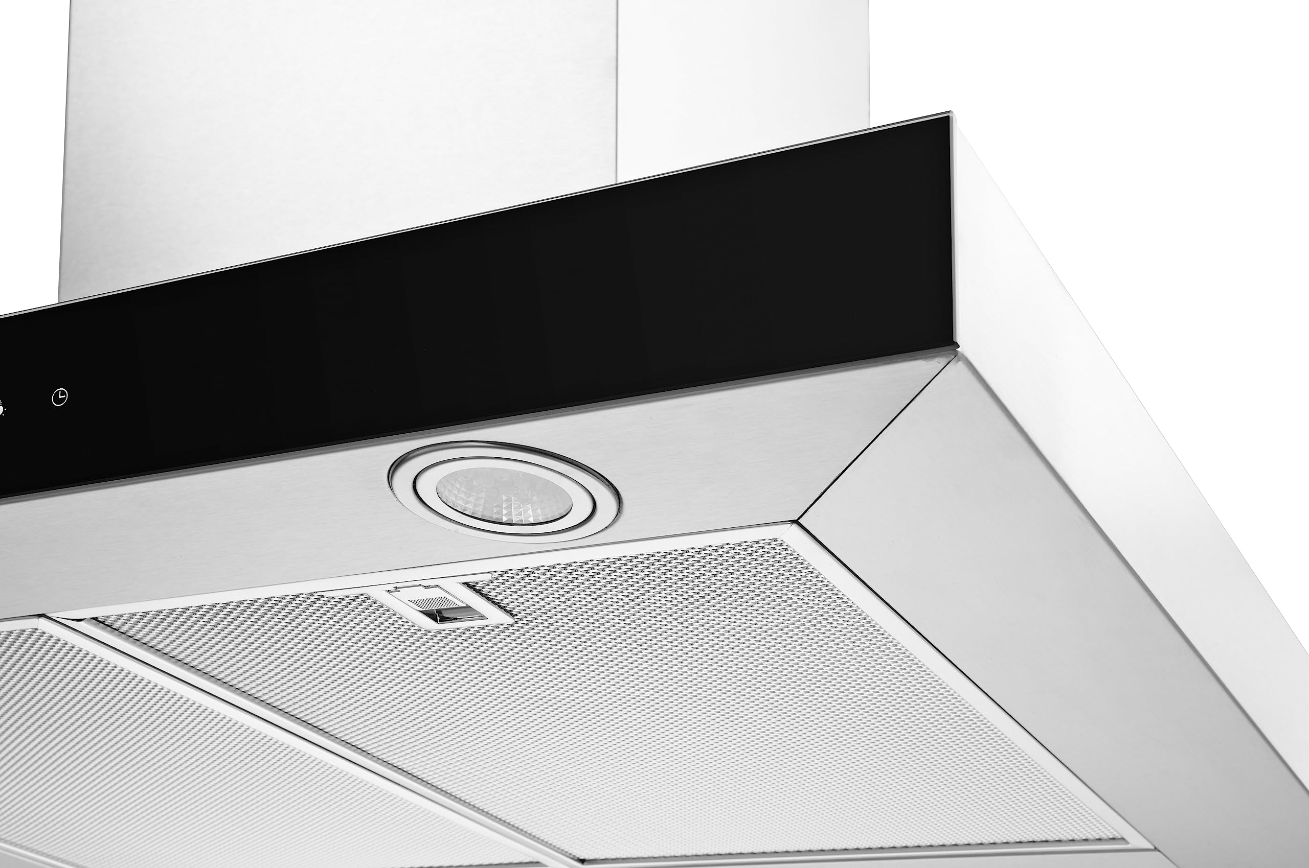Blue Ocean 30" RHKE3 Stainless Steel Wall Mount Kitchen Range Hood | 760 CFM | LED Lights | PRO PERFORMANCE | LED Touch Panel w/Digital Clock | Ducted/Ductless Convertible Duct