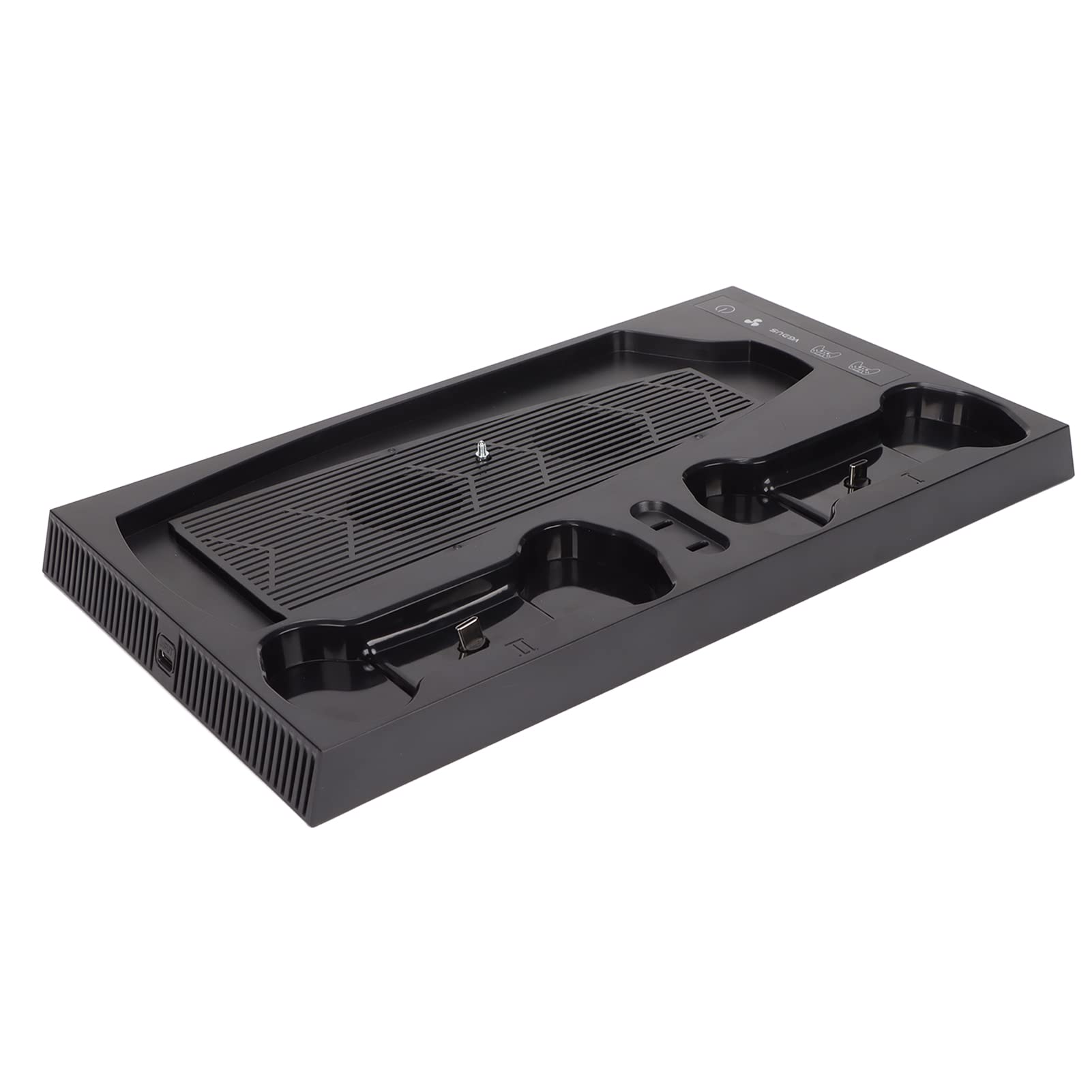 Cuifati Game Console Cooling Fan Stand, Multifunction Cooling Stand for PS5 Cooling Stand with Dual Fast Charging Station