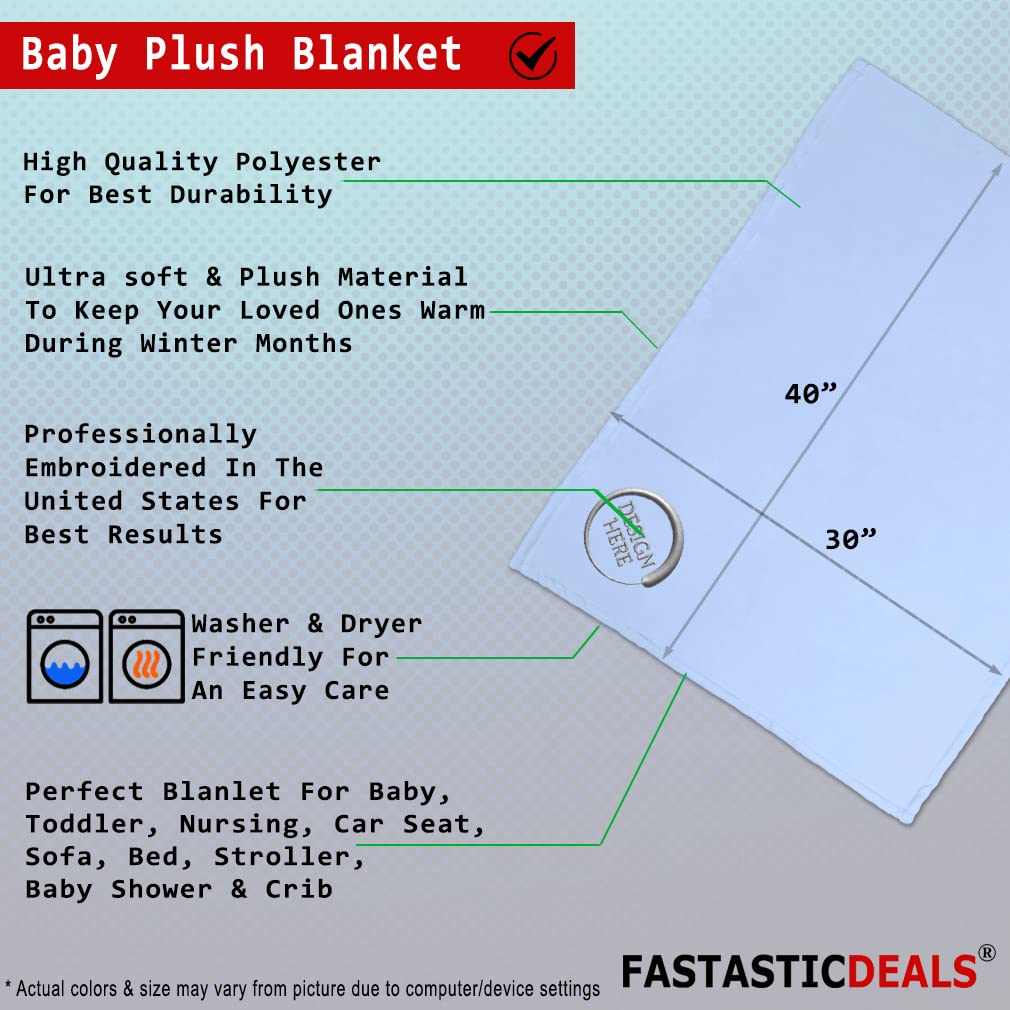 Nursery Bedding Baby Blankets for Boys & Girls Woods Bigfoot A Polyester Soft Plush Receiving Swaddle Blue Design Only