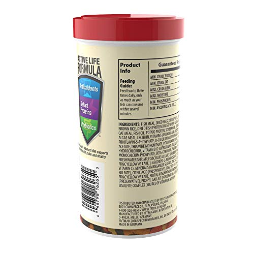 Tetra 16265 Color Tropical Flakes with Natural Color Enhancer, 2.82-Ounce